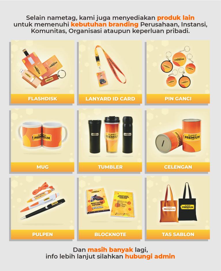 PlakatPremium.com | Percetakan Name Tag Custom PVC & Akrilik